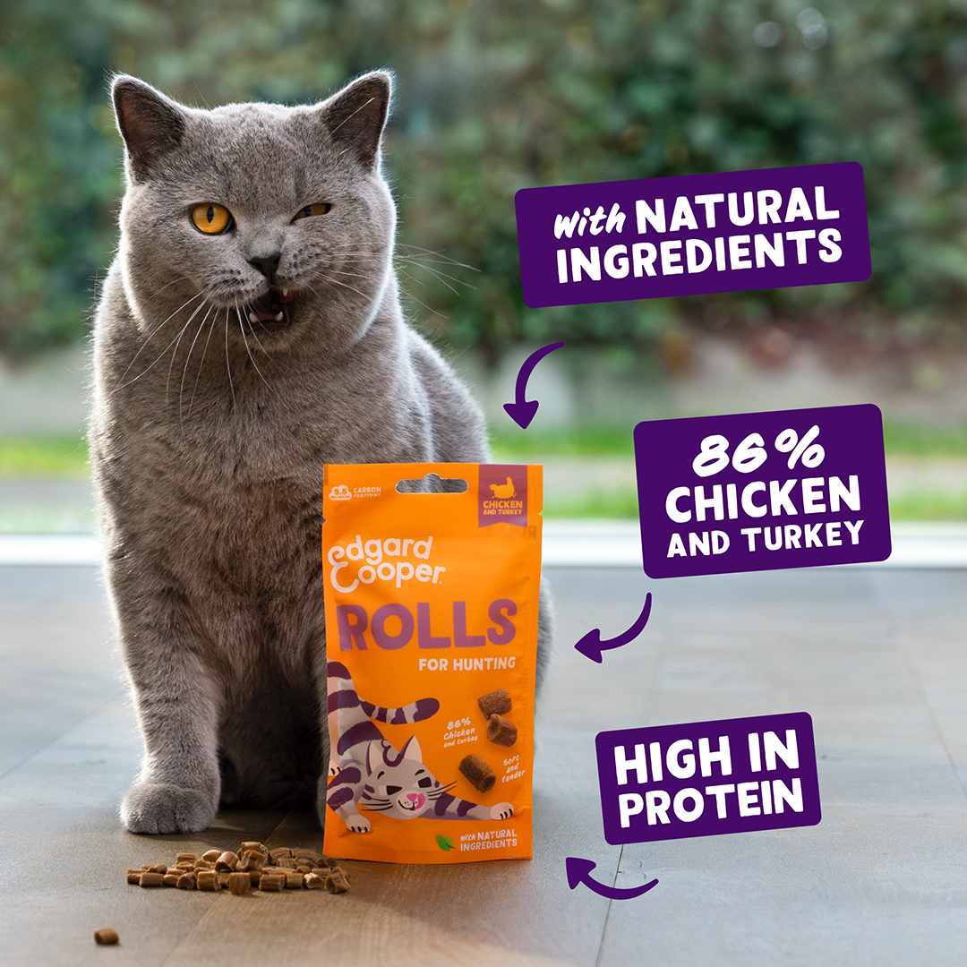 Chicken and turkey Rolls | Natural cat treats | Edgard & Cooper